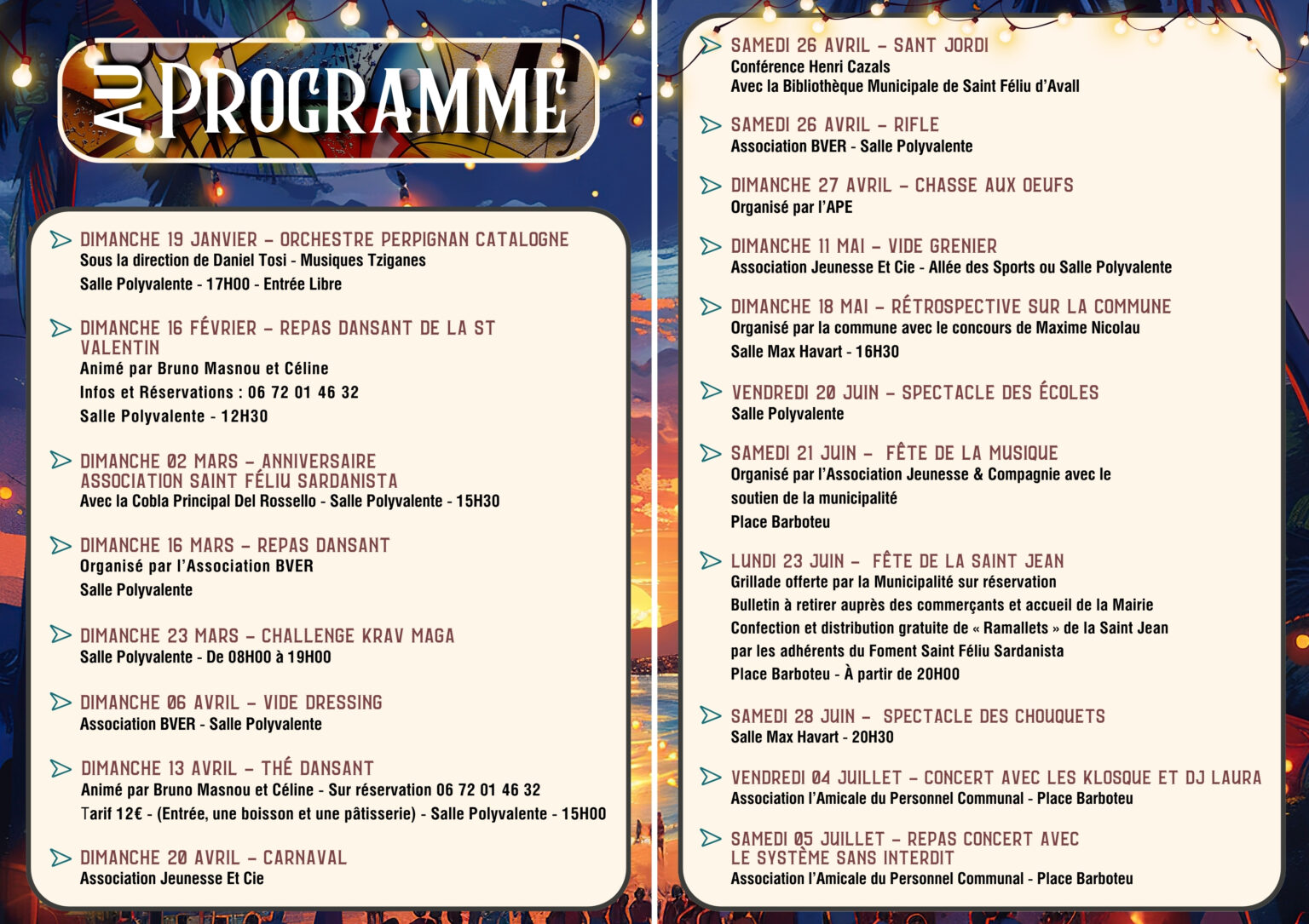 Animations et festivités